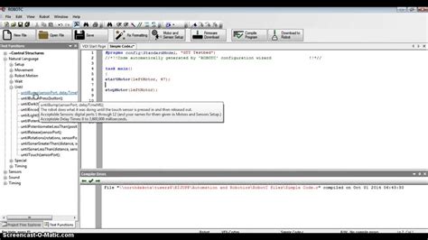 using a switch in robot c code youtube