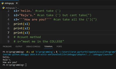 Tarun Gurturthi On Linkedin Task 13 Practice Strings And Methods And Also Prepare A Doc Task