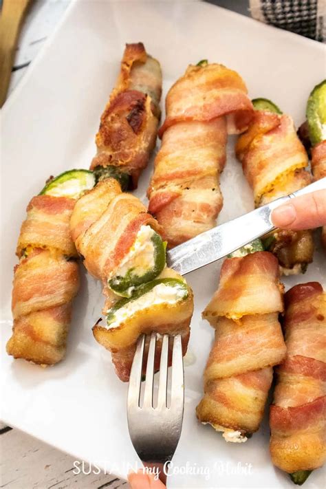 Easy Baked Bacon Wrapped Jalapeno Poppers Recipe Sustain My Cooking Habit