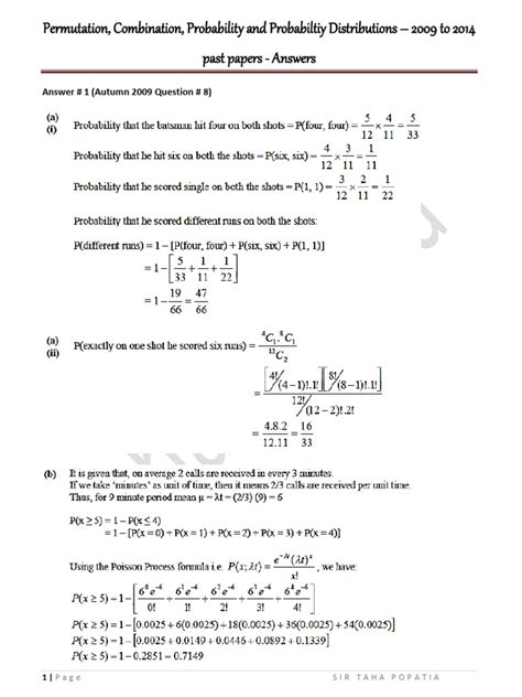 Permutation Combination Probability And Probabiltiy Distributions
