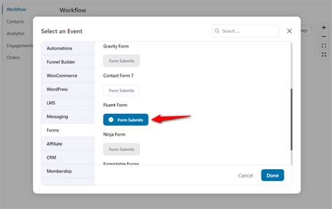 fluent forms funnelkit automations