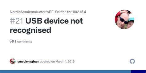 usb device not recognised · issue 21 · nordicsemiconductor nrf sniffer