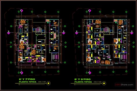 mixed use building autocad file free download