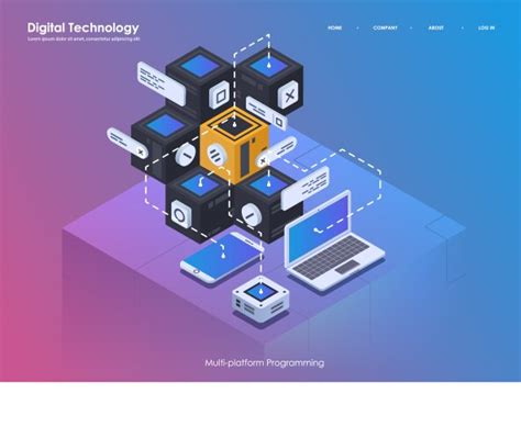 Isometric Developing Programming And Coding Vector Image