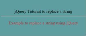 JQuery Replace String Guide To Implementation Of JQuery Replace String
