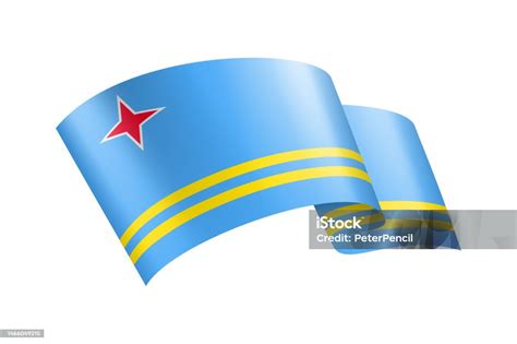 아루바 국기 리본 아루바 헤더 배너의 국기입니다 벡터 스톡 일러스트 3차원 형태에 대한 스톡 벡터 아트 및 기타 이미지 3차원 형태 Aruba Flag 국가 지리적