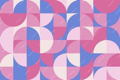 Premium Vector Circle And Semicircle Patternseamless Geometric Pattern Vectorsimple Abstract