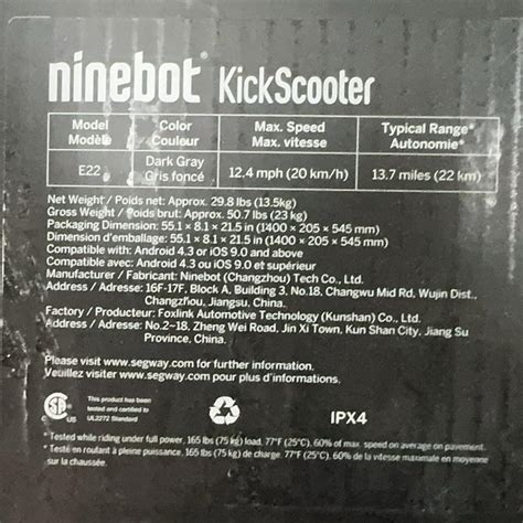 Segway Ninebot E22 Electric Kickscooter Wt Free Nepal Ubuy