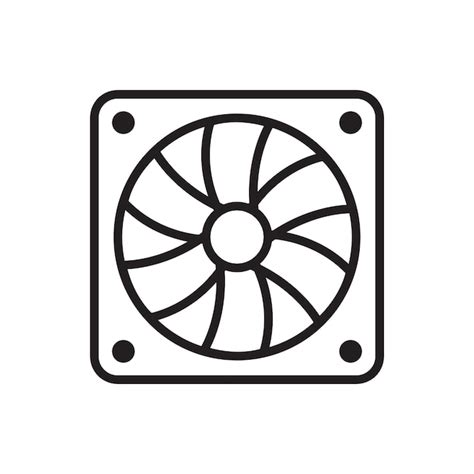 Premium Vector | Computer fan icon vector