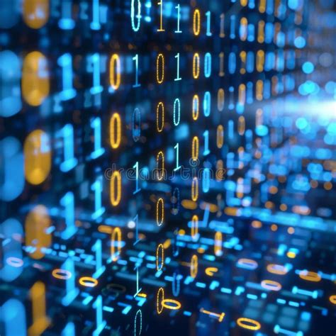 Data Code Binary Background Digital Binary Data On Computer Screen Matrix Pattern Cyberspace