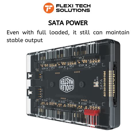 Cooler Master Masterfan Argb And Pwm Hub 6 Pwm Fan Ports 4pin Flexi Tech