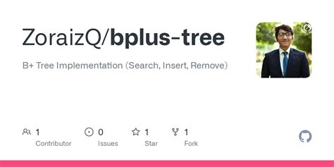 GitHub ZoraizQ Bplus Tree B Tree Implementation Search Insert Remove
