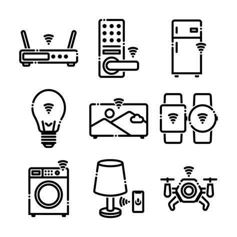 Smart Home Automation System Line Vector Elements Icons 30334529 Vector Art At Vecteezy