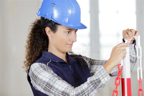 Woman Being Construction Worker Stock Image Image Of Professional