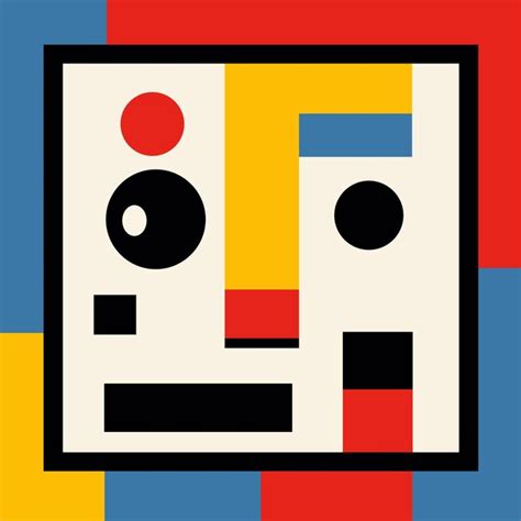 Premium Vector Colorful Vector Flat Geometric Shapes Man Face Illustration