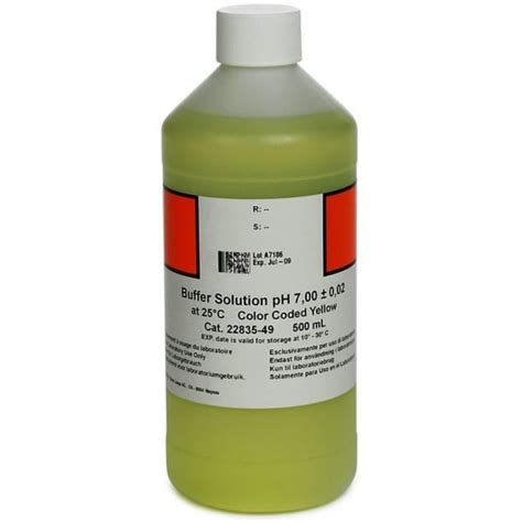 Jual Hach 2283549 Buffer Solution Ph 7 Yellow Color Cap 500 Ml Hach 22835 49 Shopee Indonesia