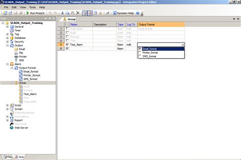 SCADA Alarm Notification Ecava IGX Web SCADA
