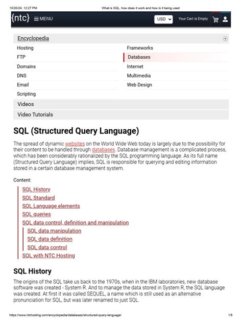 what is sql how does it work and how is it being used pdf sql