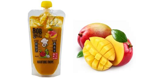 Манго пюре ТМ Bob Snail( пастеризоване натуральне), упаковка 400 г ...