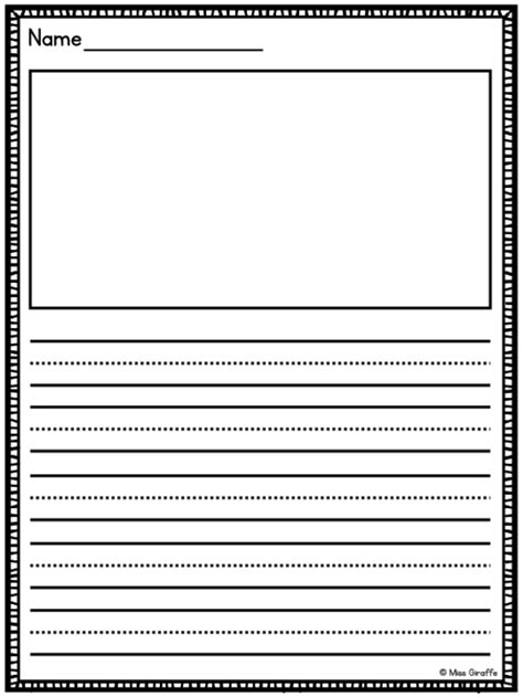 Printable Writing Paper With Picture Box