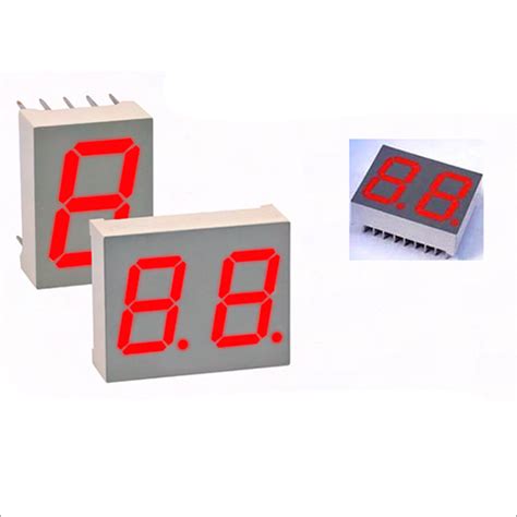 7 Segment Led Display Plastic And Epoxy Resin 15mm X 10mm X 5mm Red Color Dc Voltage Power