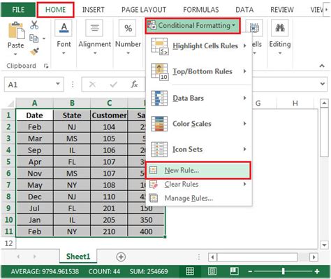 Drawing Lines Between Sorted Groups In Microsoft Excel 2010