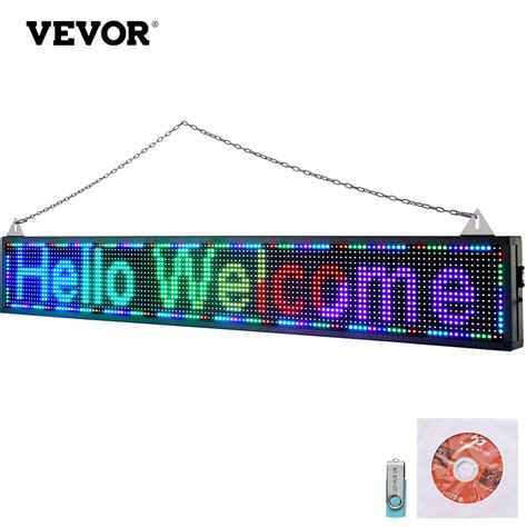 Led Scrolling Sign 52 X 8 Wifi And Usb Control Full Color P10
