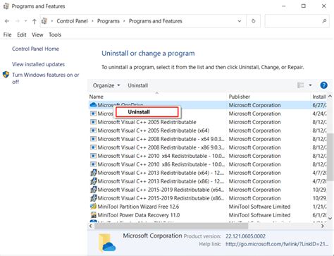 Uninstall OneDrive