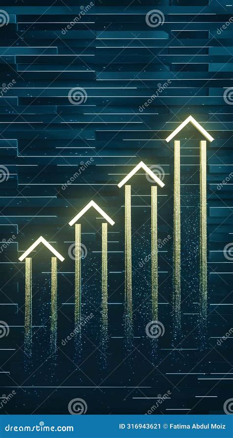 dynamic image of progressively higher bar chart background stock