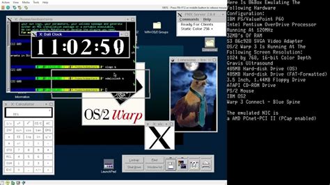 Ibm Pmx X Server Running On Os 2 Warp 3 86box Youtube