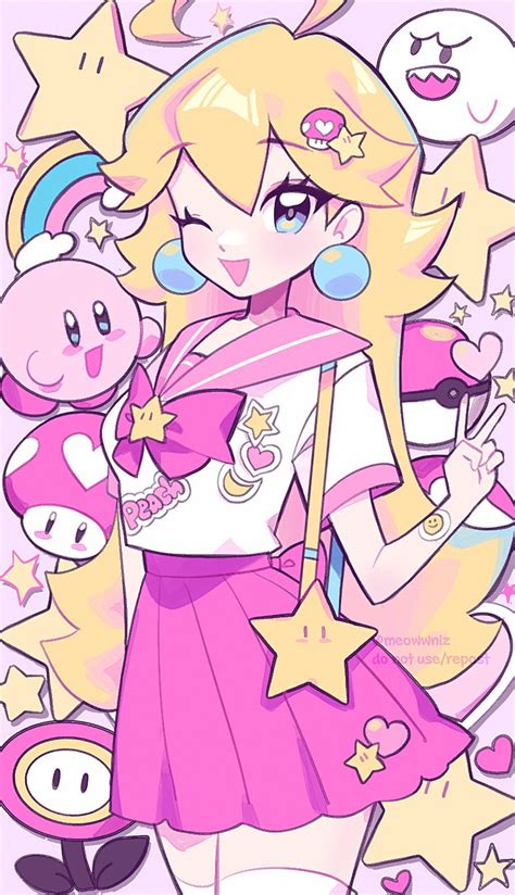 Meowwniz Boo Mario Kirby Princess Peach Super Star Mario Kirby Series Mario Series