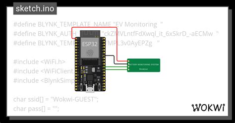 EV Monitoring Wokwi ESP32 STM32 Arduino Simulator