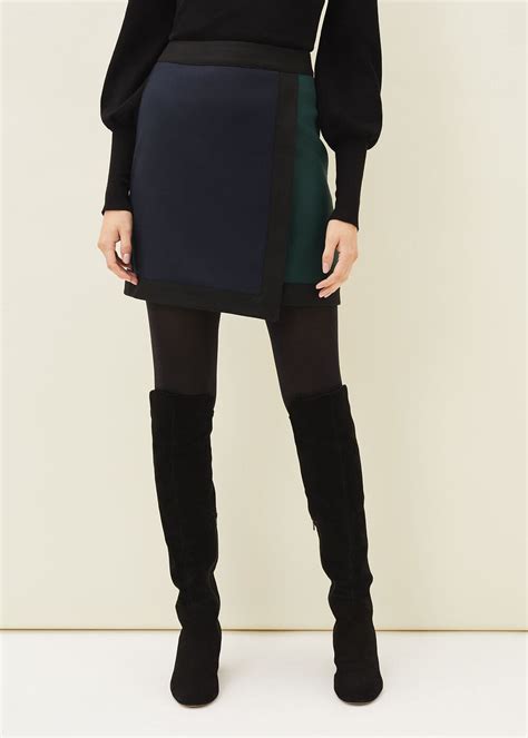 Natalie Colourblock Knitted Mini Skirt Phase Eight Uk