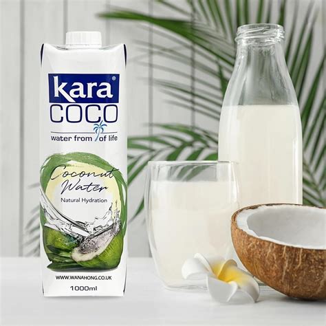Kara Pure Coconut Water 6 X 1 Litre Replenishing Refreshment For
