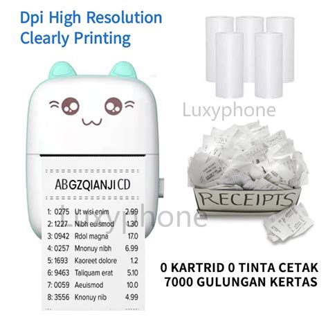 Jual Alat Printer Bluetooth Mini Portable Printer Thermal Bluetooth Mesin Print Alat Cetak Foto