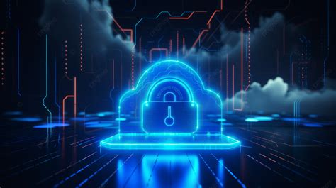 Blue Business Technology Cloud Illustration Background Cyber Security Day Sense Of Technology