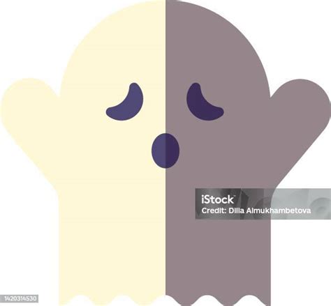 할로윈을위한 현대적인 평면 스타일의 유령의 활기찬 삽화 웹 사이트 상점 상점 서적 엽서에 적합합니다 10월에 대한 스톡 벡터 아트 및 기타 이미지 Istock