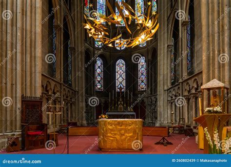 Close Up View Of The Main Altar Inside The Notre Dame Of Dijon Church