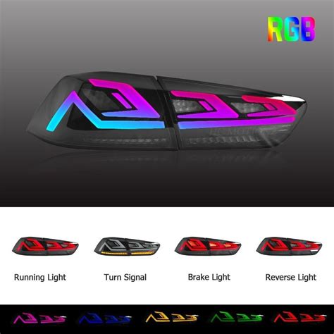 Led Rgb Sequential Dynamic Tail Lights Strictly Evolution