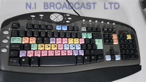 Adobe Premiere Pro Keyboard With Coloured Keys USB N I Broadcast Ltd