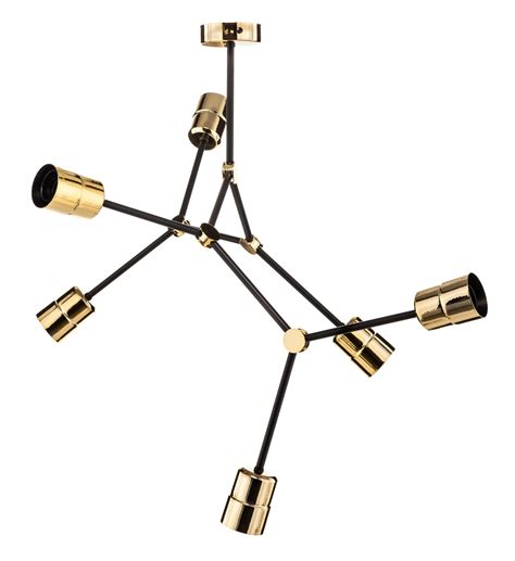 Code Ceiling Light 6 Bulb Black Lightsie