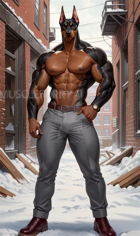 Furry Muscle Rowan By Musclefurryai On Deviantart