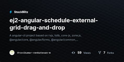 Ej2 Angular Schedule External Grid Drag And Drop Stackblitz