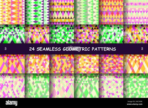 Seamless Colorful Geometry Triangle Pattern Color Abstract Background
