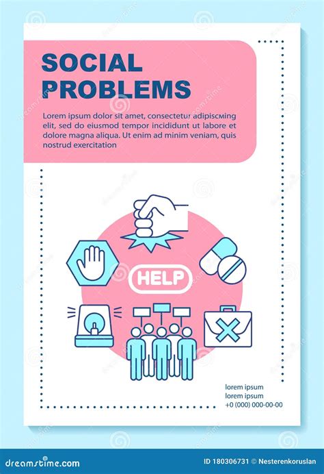 Social Issues Problems Poster Template Layout Violence Harassment And Bullying In Society