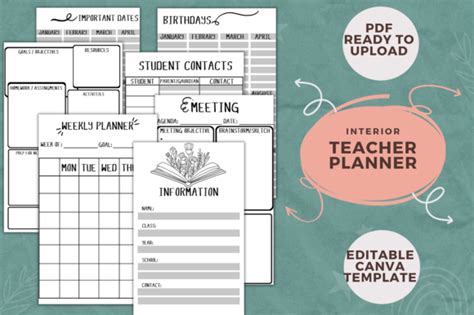 Teacher Planner Graphic By Hafsakishwar22 · Creative Fabrica