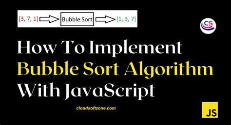 Understanding The Bubble Sort Algorithm In Javascript Cloudsoft Zone