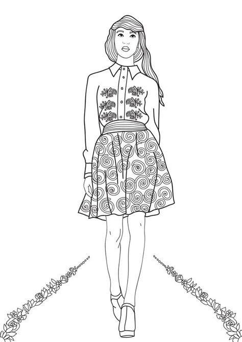 Online Fashion Coloring Pages