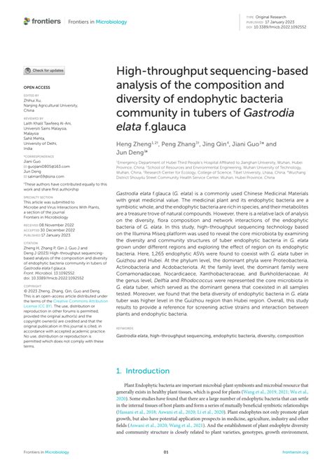 Pdf High Throughput Sequencing Based Analysis Of The Composition And