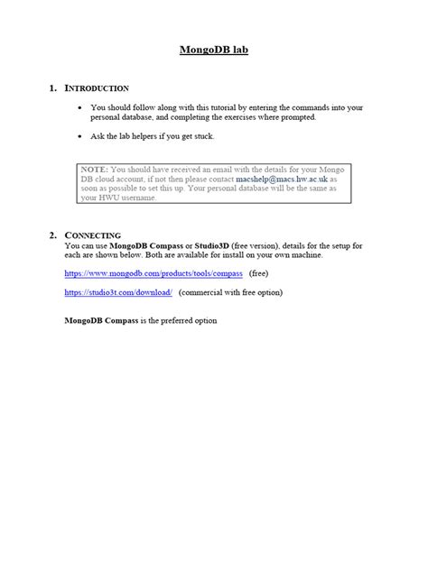 Mongodb Lab Pdf Mongo Db Password
